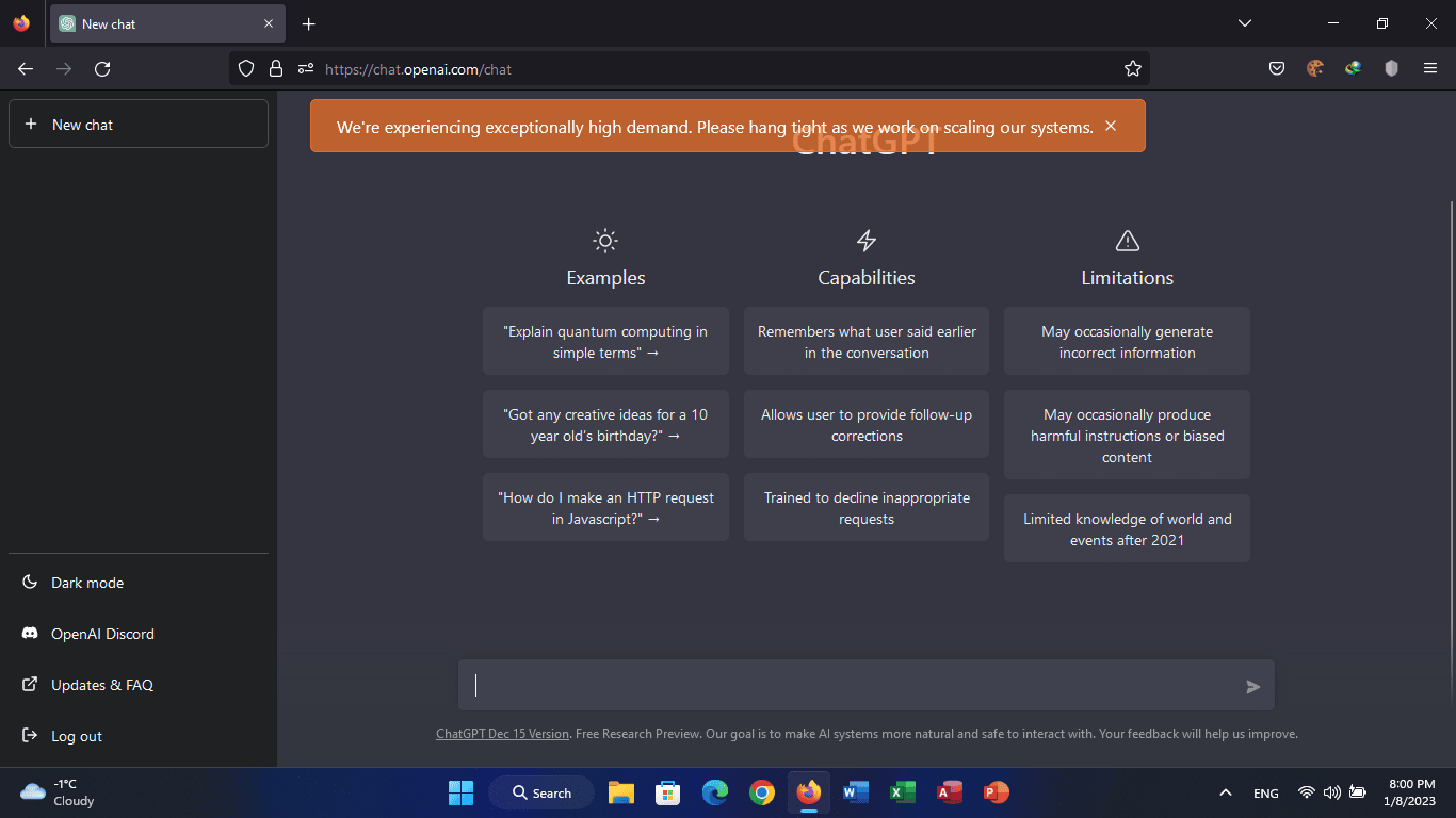 Chat GPT Not Working: Here is the quick fix | MindTastik